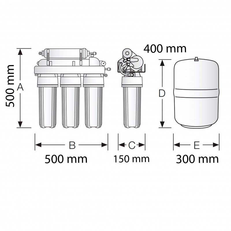 Ósmosis inversa doméstica ATH Genius pro 50 sin bomba